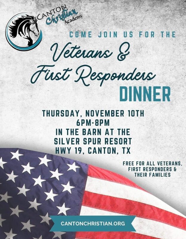 Veterans & First Responders Dinner: Hosted by Canton Christian Academy ...